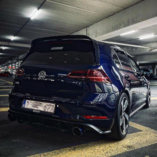 Terminale scarico auto sportivo rotondo titanium look