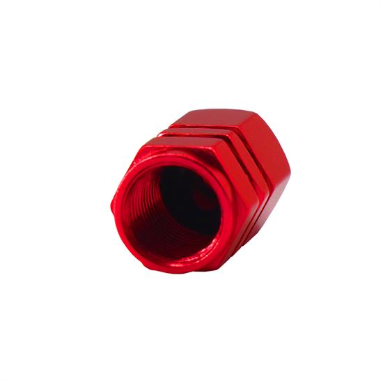 Valve caps Hexagonal Red - VALVE AIR CAPS - Simoni Racing